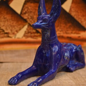 Anubis Statue Made of Lapis Lazuli/handicraft/egyptian Pharaonic ...