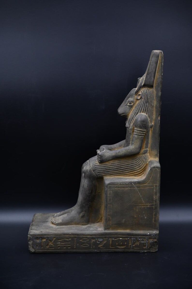 Vintage Montu Statue, Egyptian God of War, Bull-headed Replica - Etsy