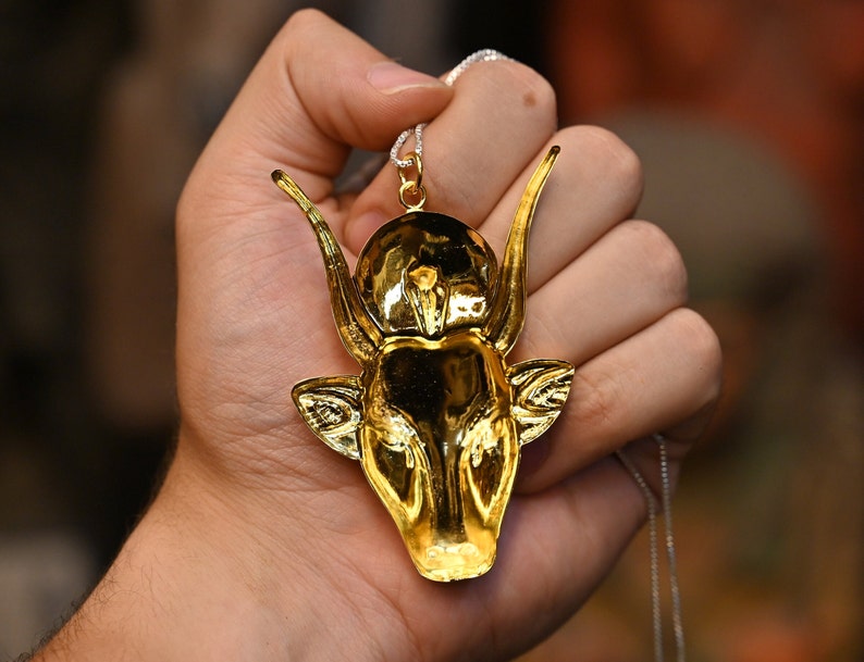 Hathor Mask as Amulet Cow Head Egyptian Hand-carved-real - Etsy