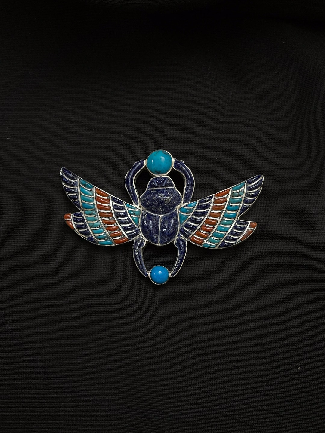 Egyptian Winged Scarab Amulet, Egyptian Winged Scarab With Sun Disk. - Etsy