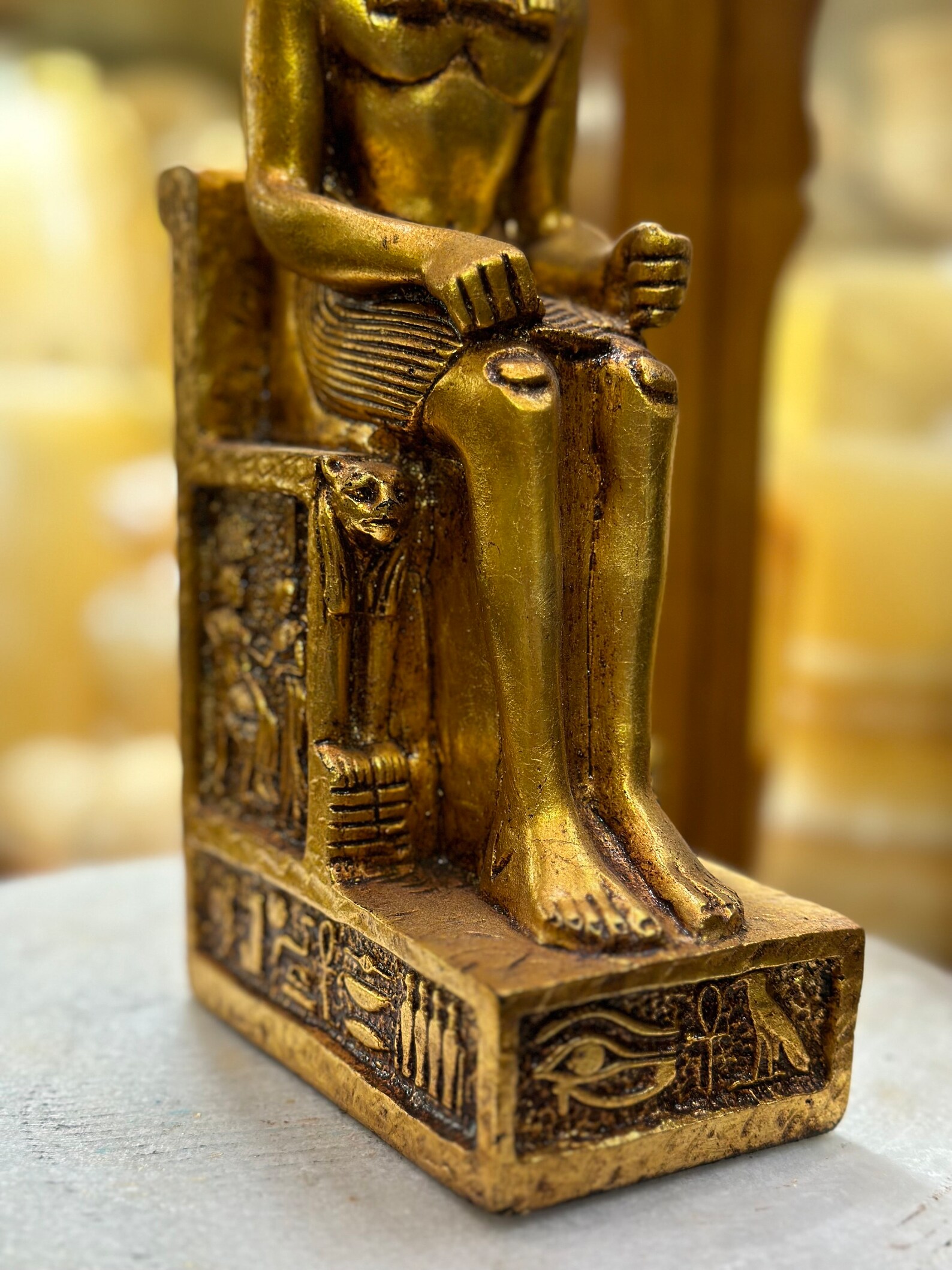 Marvelous Horus Seated-god Protection-peace-ancient Egyptian Statue ...