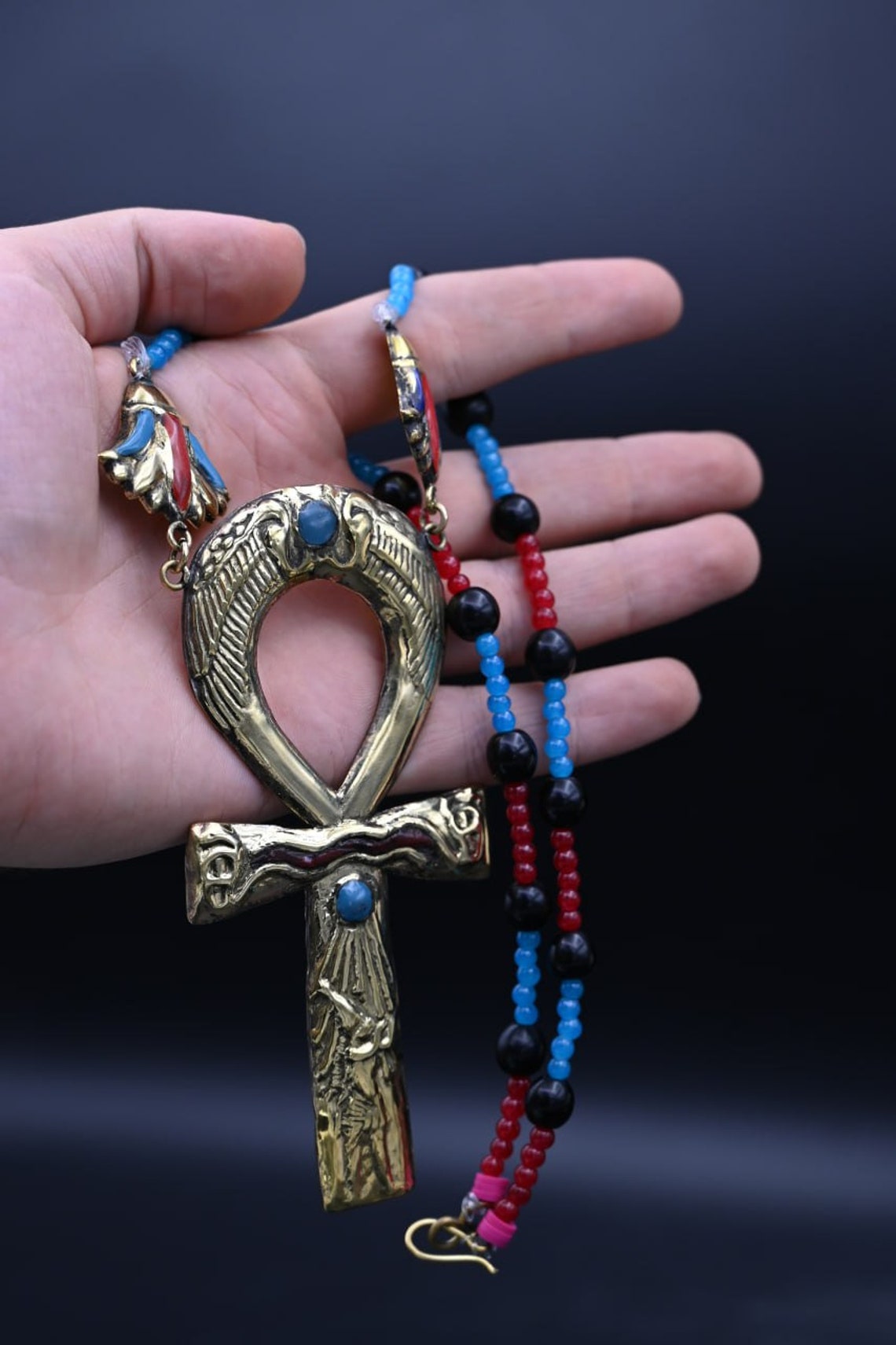 Egyptian Ankh Amulet Necklace: Key of Life Pendant - Etsy