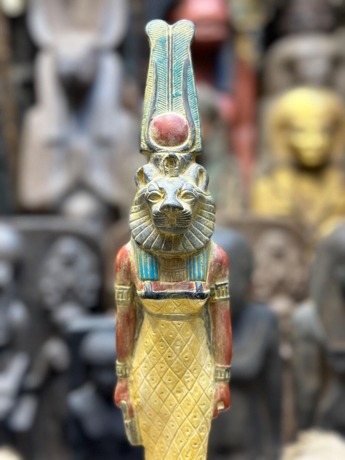 Handmade Sekhmet Statue: Egyptian Goddess of War, Stone Sculpture - Etsy