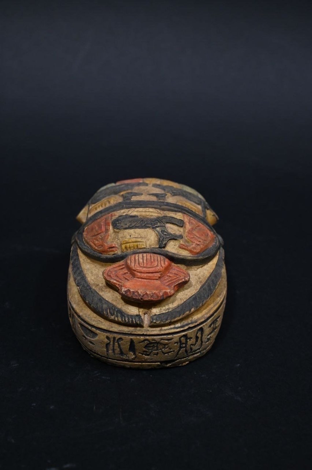 Holy Scarab-handmade/antiques/egyptian Mythology/sculpture Handcrafted ...