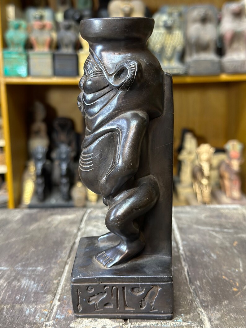 Carved Bes Statue, Egyptian God of Fun, Ancient Decor - Etsy