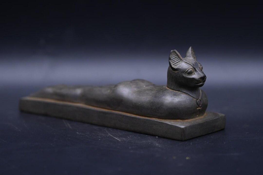 Basalt Bastet Statue, Egyptian Home Decor, Handmade Cat Goddess - Etsy