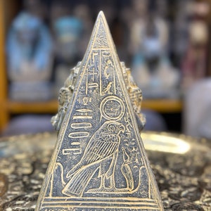 Egyptian Black Stone Pyramid - Handcrafted Monument With Stunning ...