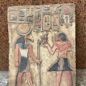 Egyptian Relief Of Thoth Relief Egyptian Painting Handmade Replica ...