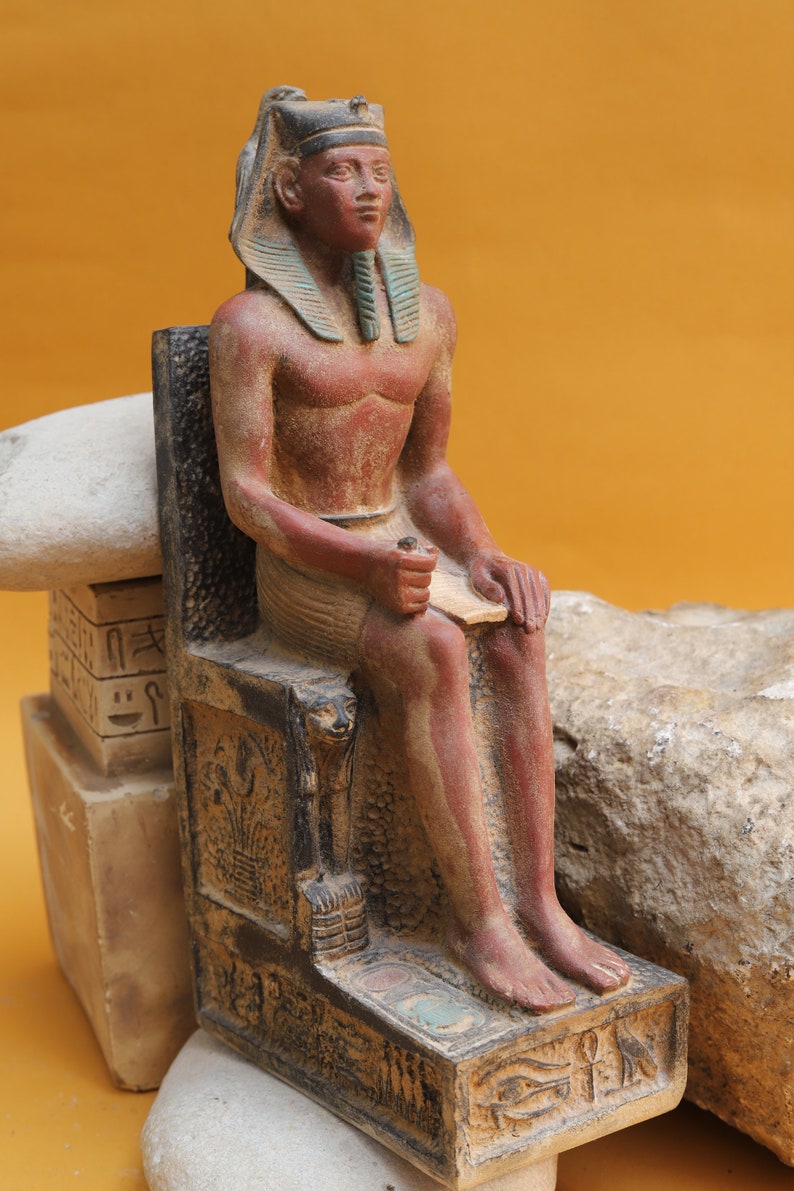 Marvelous Statue of King Khafre Egyptian Pharaoh-king Who - Etsy