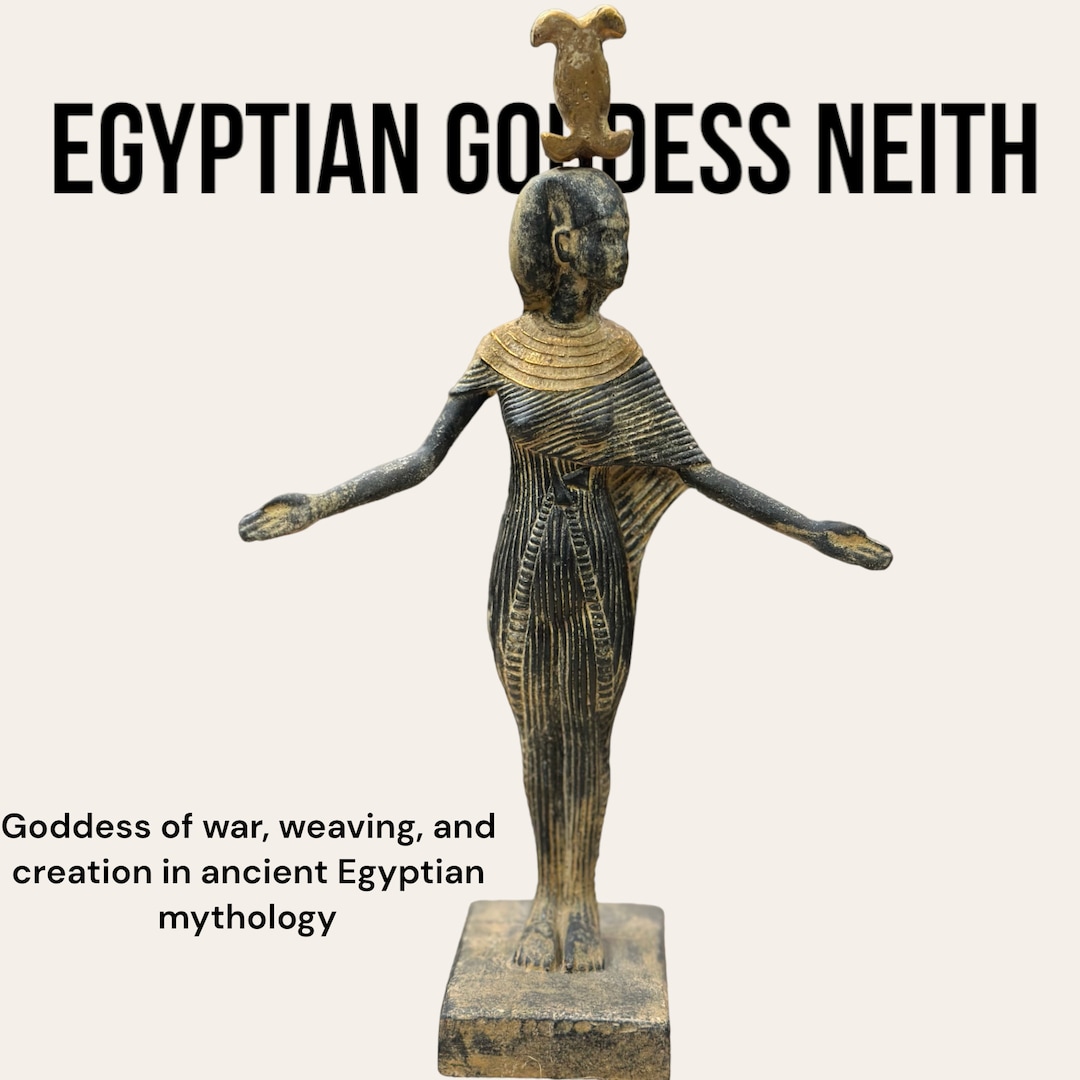Neith-fabulous Egyptian Statue of Ancient Goddess of War, Weaving, and ...