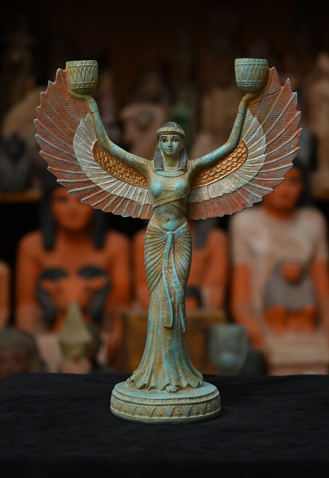 Amazing Isis Statue-goddess of Love Protection/music/egyptian Antique ...
