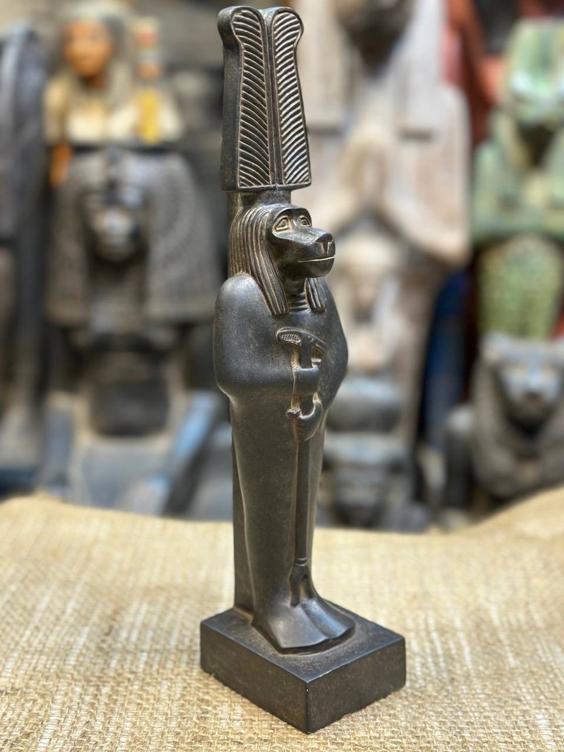 Masterpiece Statue of Thoth-god Baboon-symbol of Wisdom Writing-the ...