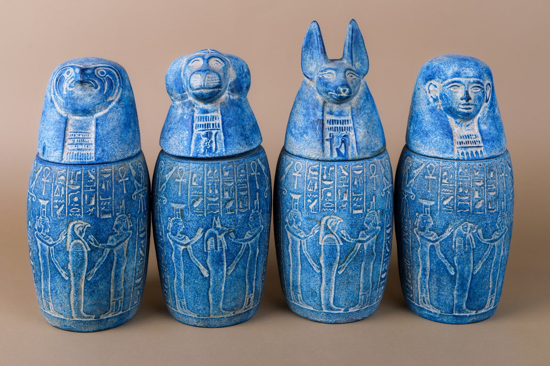 Egyptian Canopic Jars-bowel Preservation Vase-mummification Jars ...