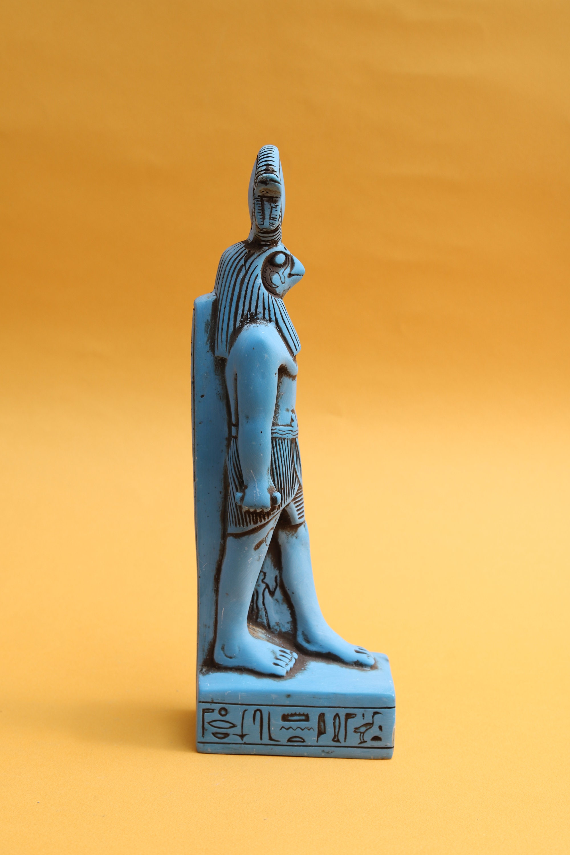 Blue Standing God Horus Statue – Egyptian Mythology Sculpture - Etsy