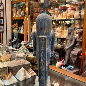 Blue God Shu Statue - Ancient Egyptian God of Air - Etsy