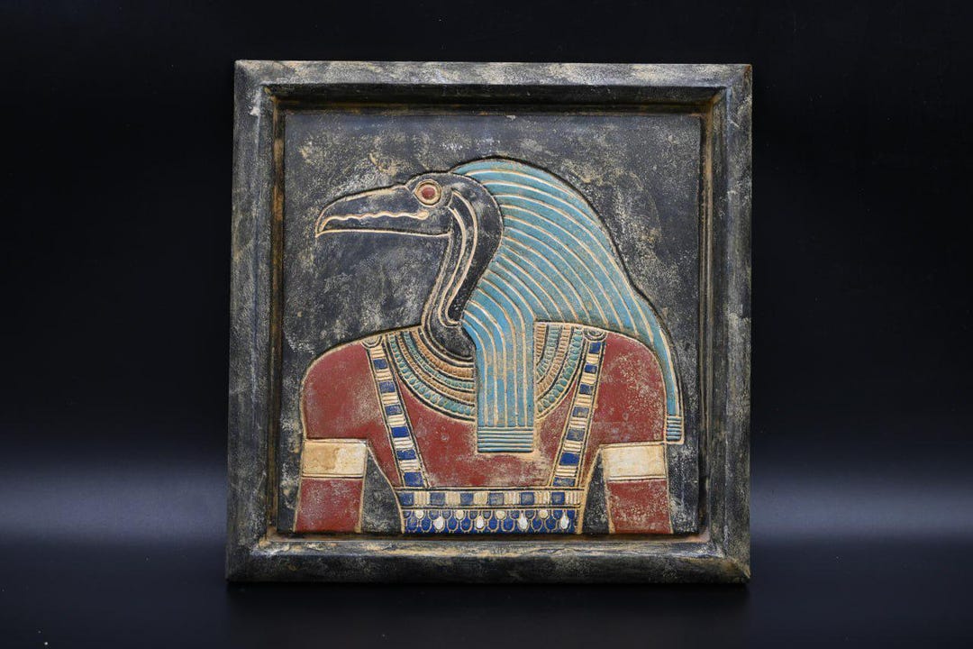Handcrafted Thoth Relief: Egyptian Museum Replica, Ancient Decor - Etsy UK