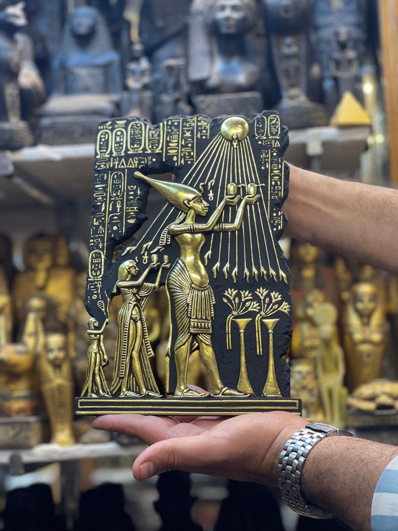 Lovely Relief for Akhenaten and His Family-make Offering the Sun God ...