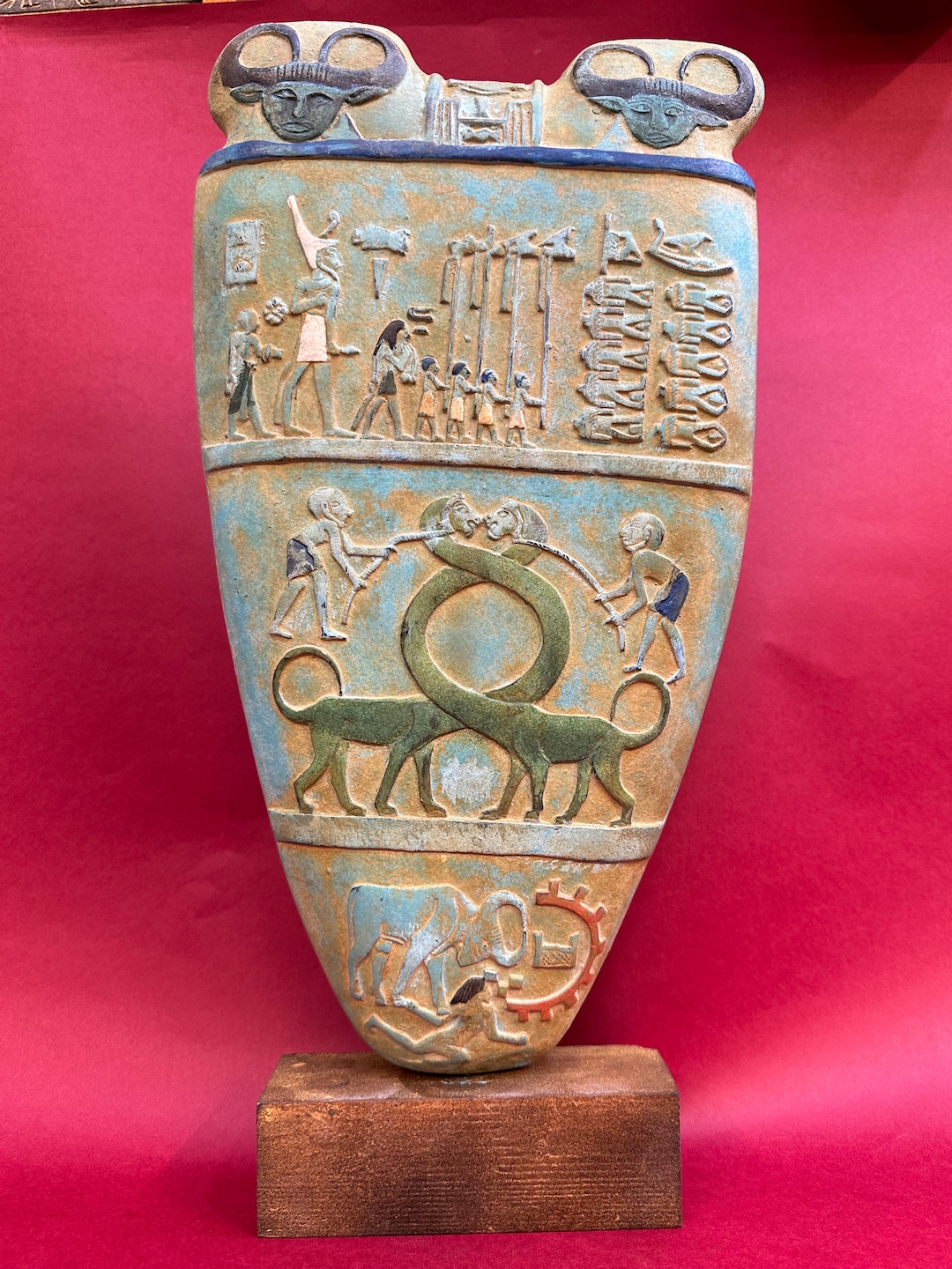 Authentic Narmer Palette-unified the Land Upper-lower Egypt-replica ...