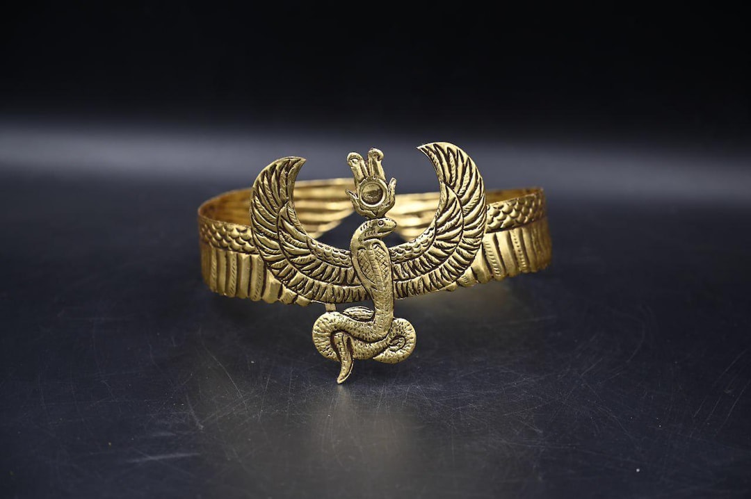 Uraeus Crown and Cleopatra Egyptian Queen Wig Replica Egyptian Antiques ...