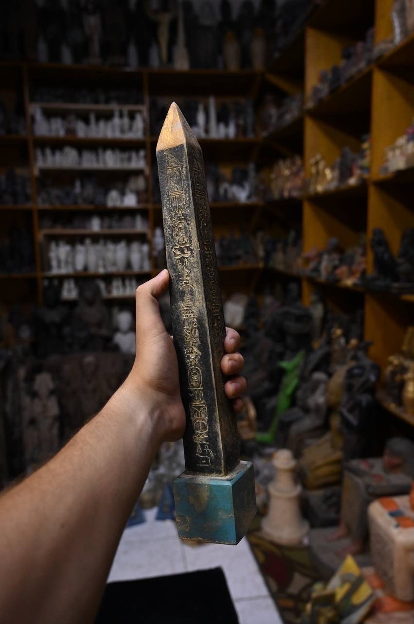 Unique Obelisk Granite Stone-symbol of the Sun God Ra, Usd-handcrafted ...