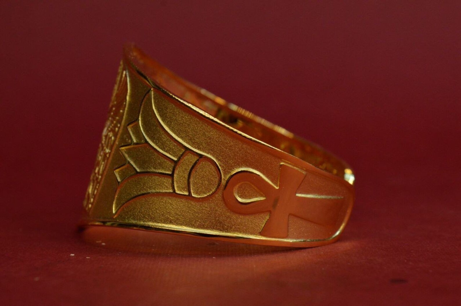 Gold Plated Isis Bracelet: Egyptian Key of Life, Lotus Flower - Etsy