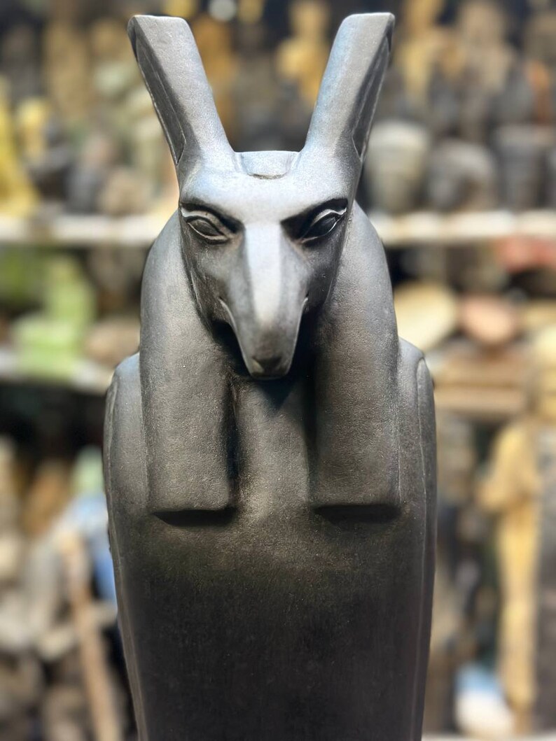 Hand Carved Basalt Set Statue - Ancient Egyptian God Sculpture - Etsy