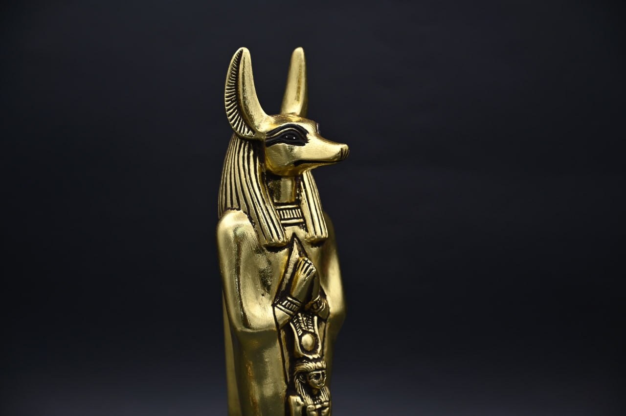 Handmade God Anubis Statue, Egyptian Antique Decor, Hand Carved - Etsy