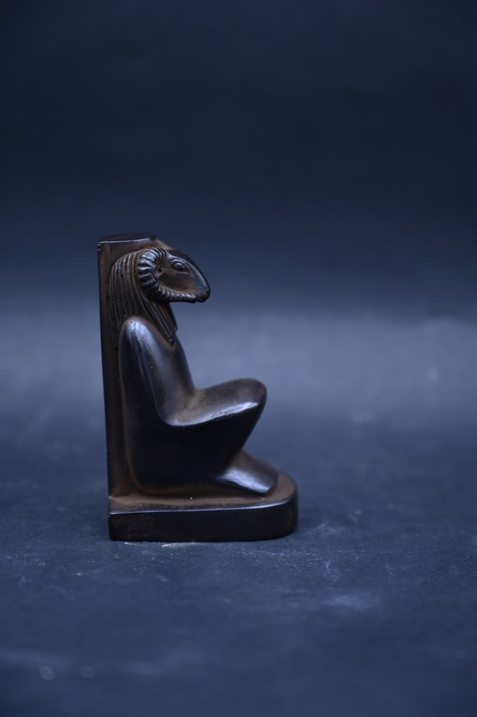 Handcrafted Black Basalt Statue, Egyptian God Khnum, Divine Creator - Etsy