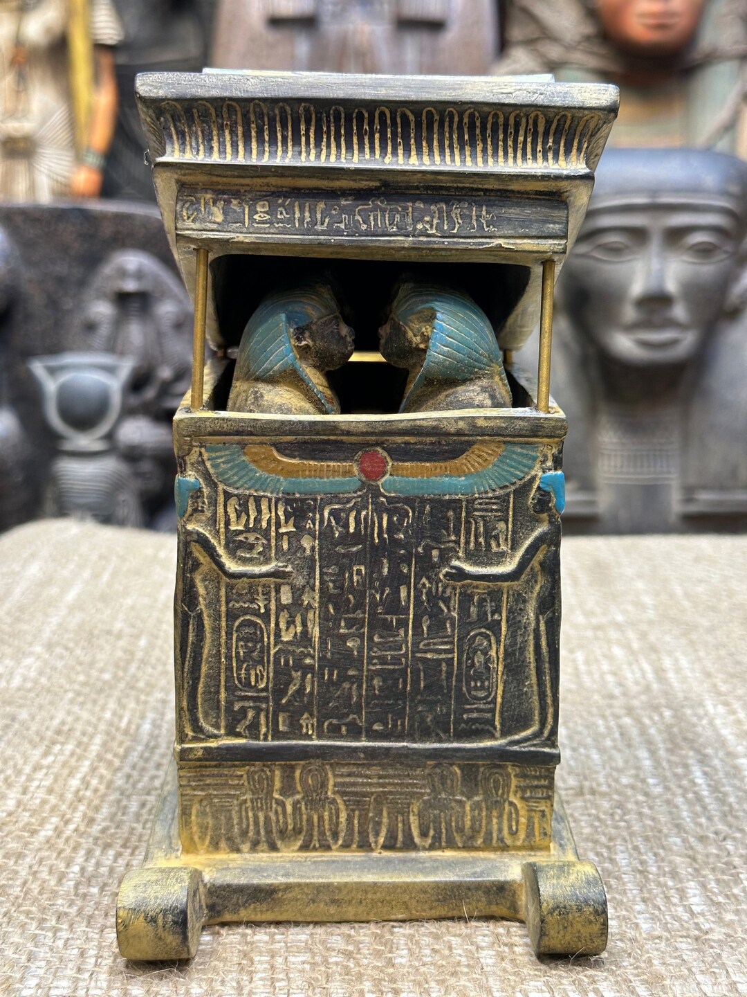 Canopies Jars Box-coffin Booths and Canopic Vessels of King Tutankhamun ...