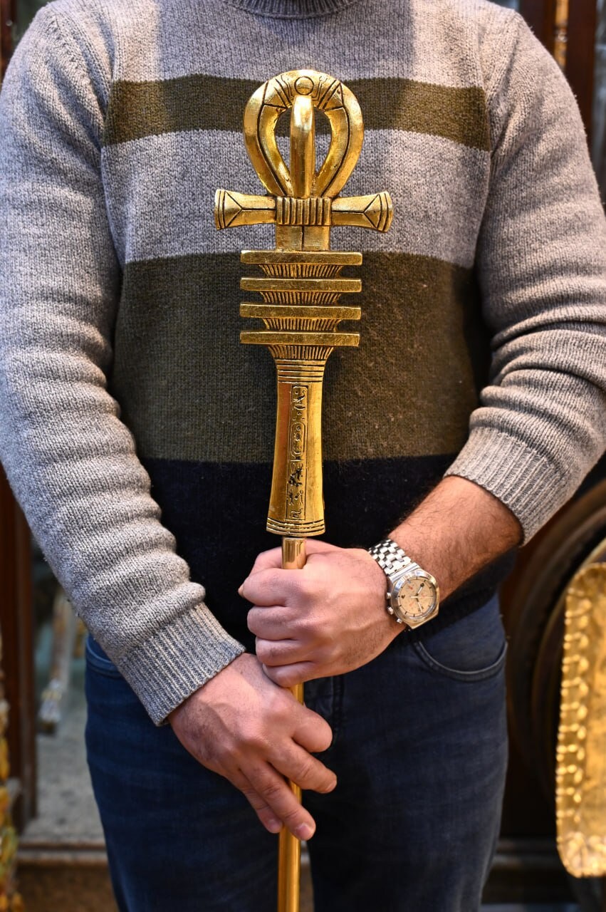 Egyptian Djed Scepter: Key of Life, Symbol of Strength - Etsy