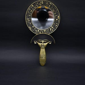 Egyptian Hathor Mirror: Handmade Egyptian Decor Replica - Etsy