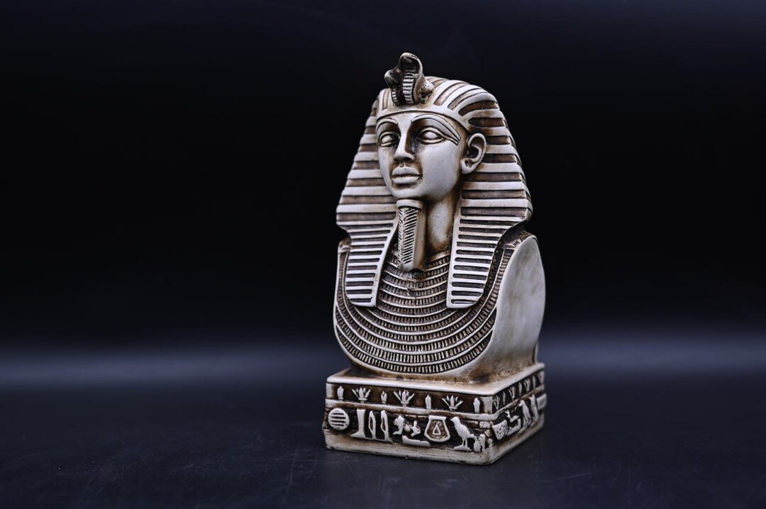 Handmade Stone Tutankhamun Head Statue – Egyptian Pharaoh - Etsy