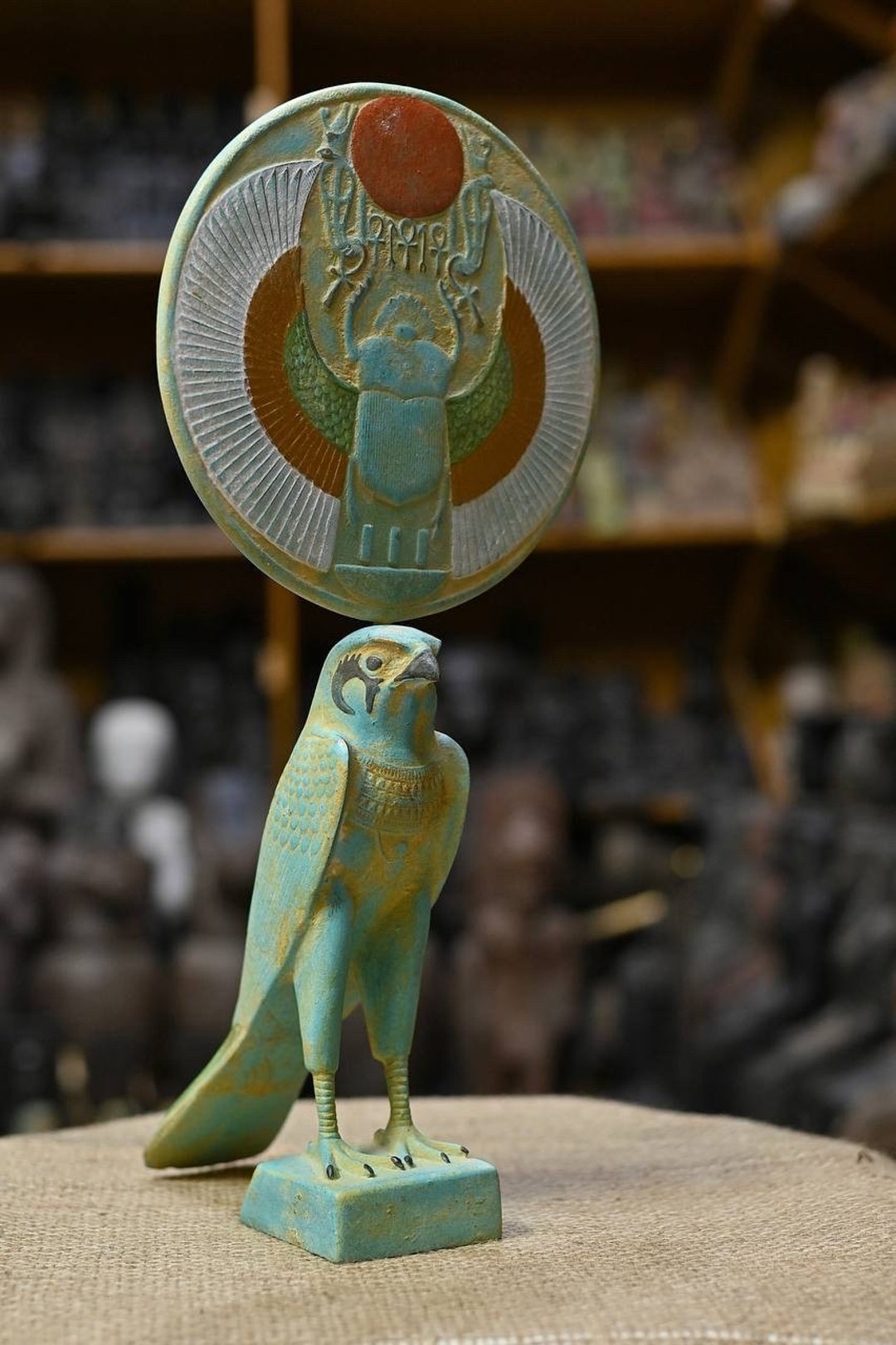 Hand-carved Limestone Horus Statue, Egyptian God of Protection - Etsy