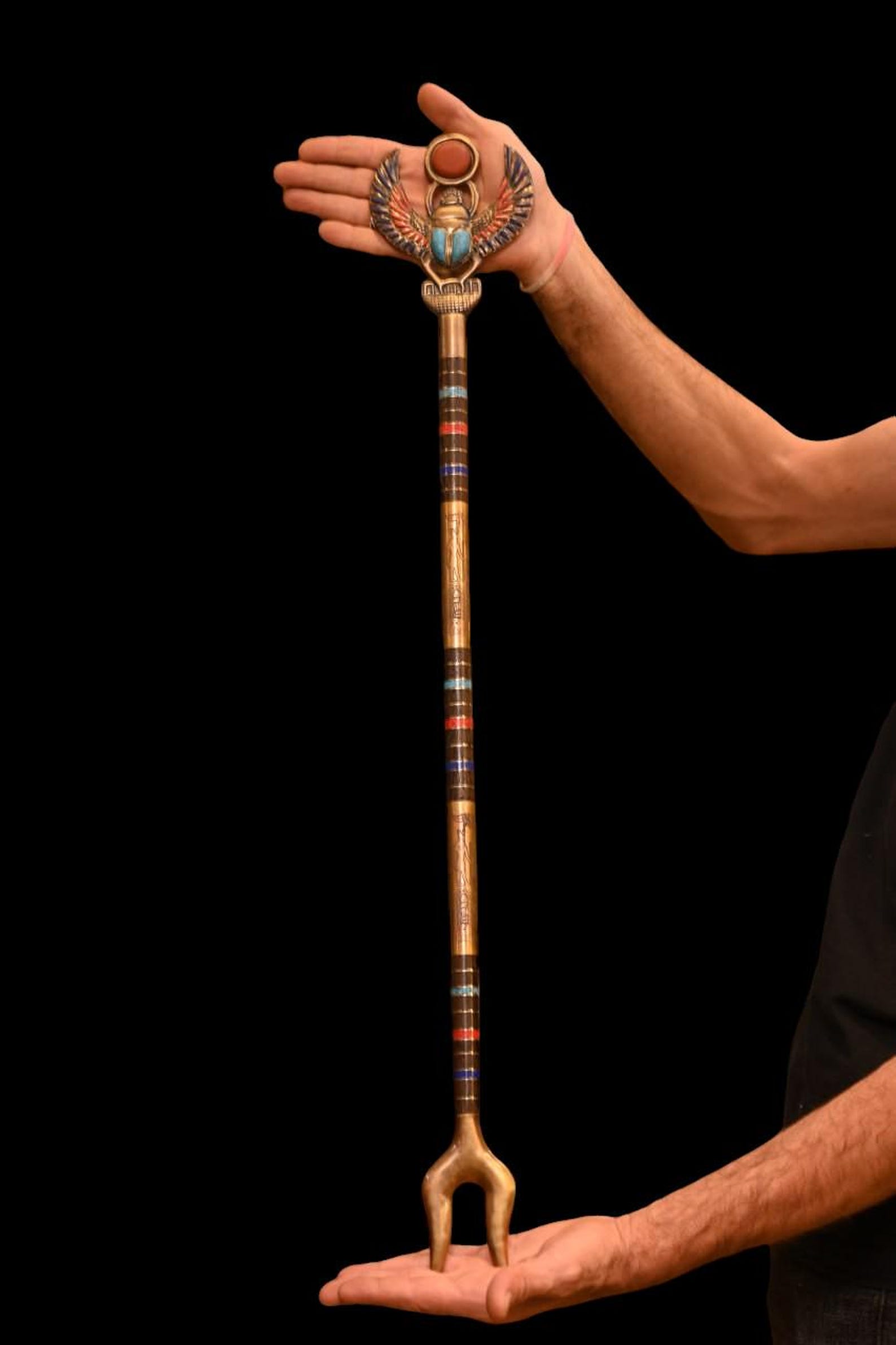 Scarab Scepter: Egyptian Power Symbol - Etsy