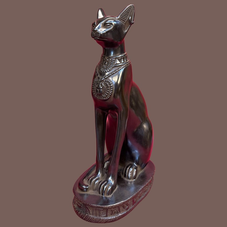 Pretty Statue of Bastet Egyptian Goddess of Protection Home Handcraft ...