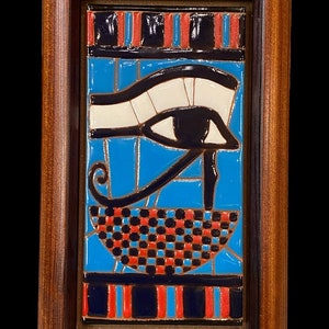 Handmade Ceramic Eye of Horus Wall Art: Ancient Egyptian Decor - Etsy