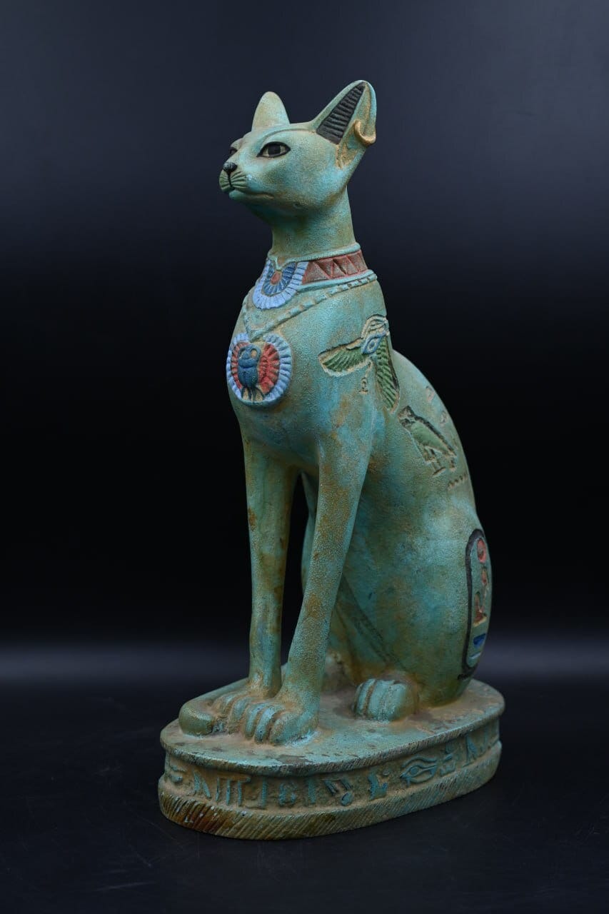 Exquisite 37 Cm Handmade Stone Statue of Goddess Bastet -ancient ...