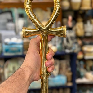 Golden Ankh Key of Life – Handcrafted Egyptian Symbol - Etsy