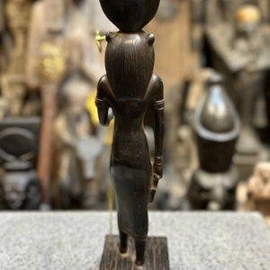 Black Statue of the Goddess Tefnut, Egyptian Goddess - Goddess of Water ...