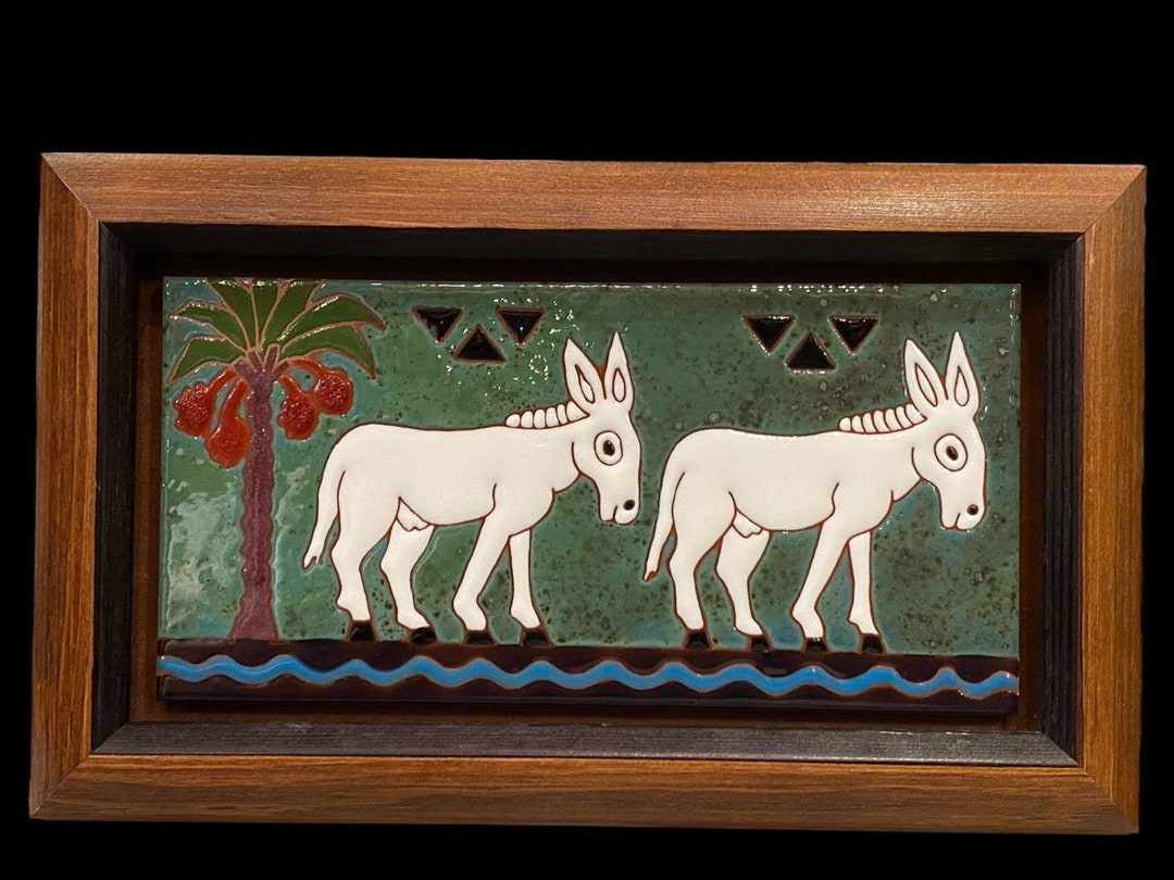 Egyptian Donkey Ceramic Frame to Hang on the Wall Most Important ...