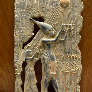 Akhenaten and His Family Painting-make Offering the Sun God Atun-tell ...