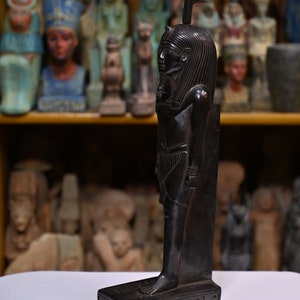 Egyptian God Shu Statue, Black Stone Sculpture - Etsy