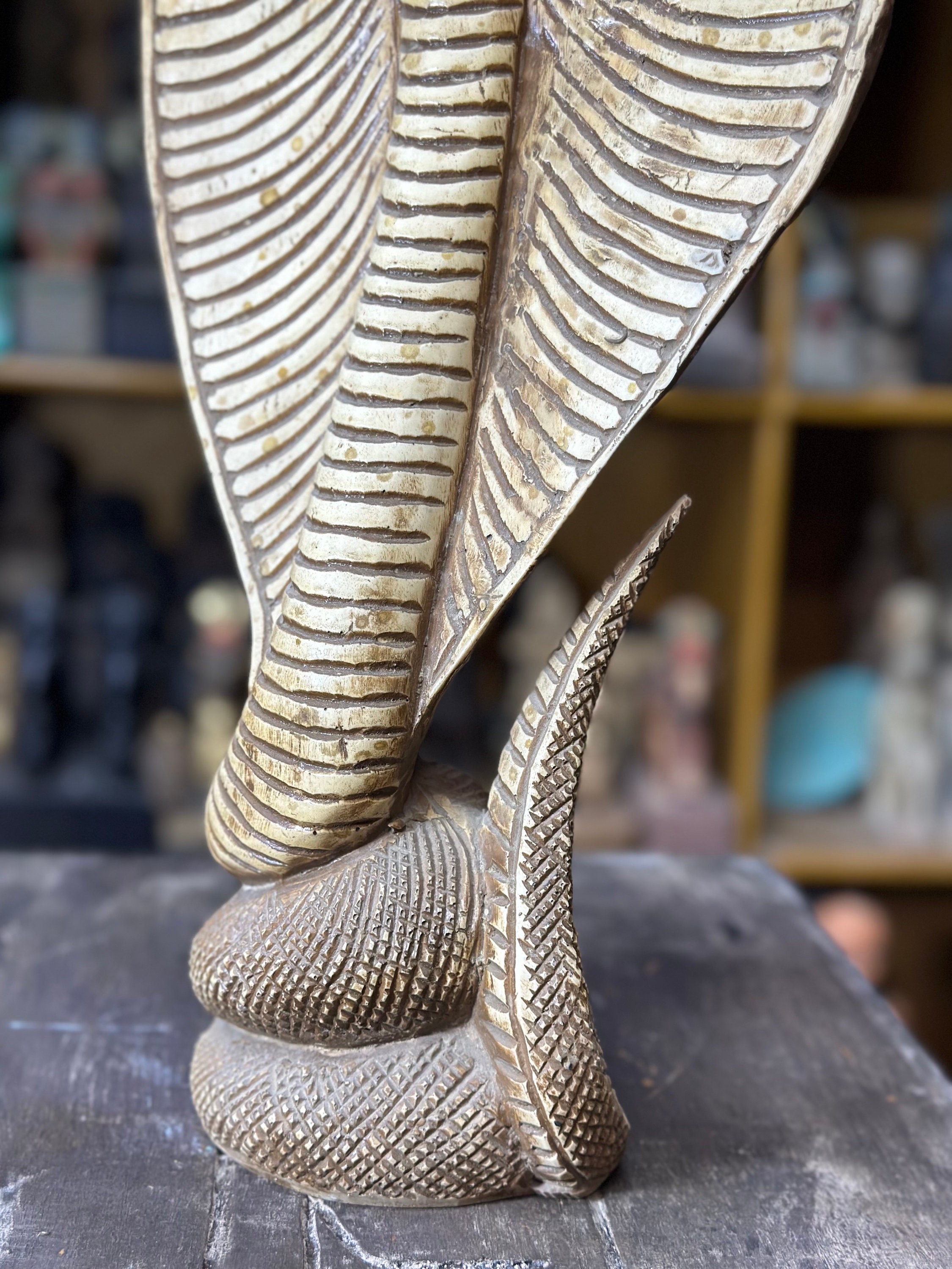 Handmade Uraeus Cobra Statue, Egyptian Wadjet Serpent Home Decor (40cm ...
