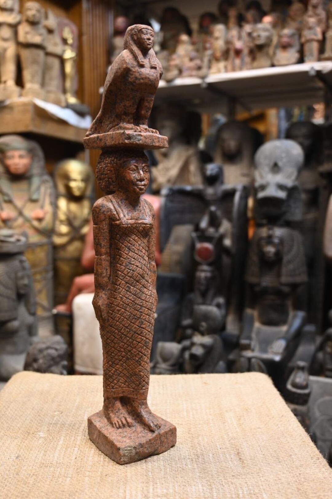Goddess Ba Bird With High Priest -fabulous Statue Egyptian Mythology ...