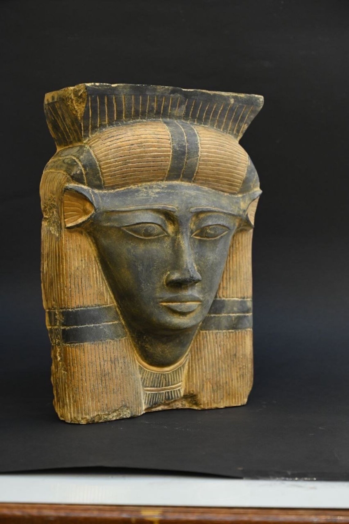 Egyptian Hathor Mask Statue, Ancient Goddess Replica, Handcrafted - Etsy