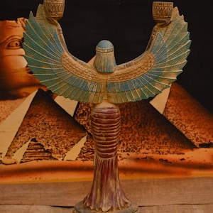 Egyptian Isis Statue, Goddess of Love Protection, Candle Holder - Etsy