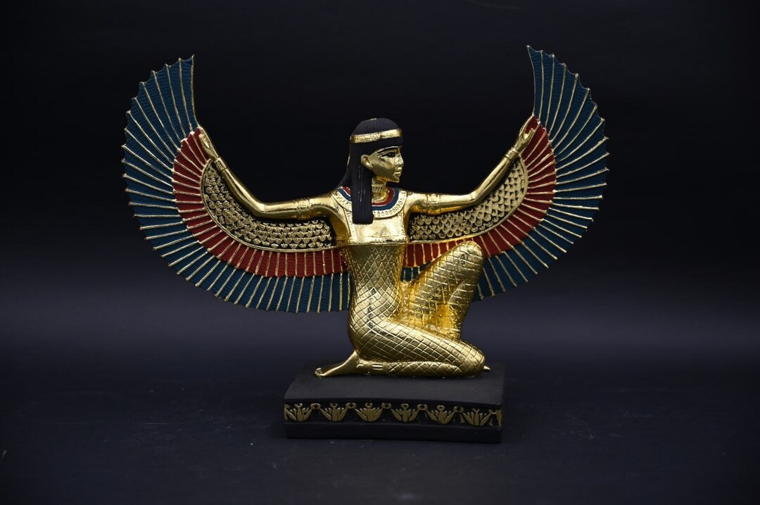 Winged Isis Statue: Egyptian Goddess of Love, Protection, Music - Etsy