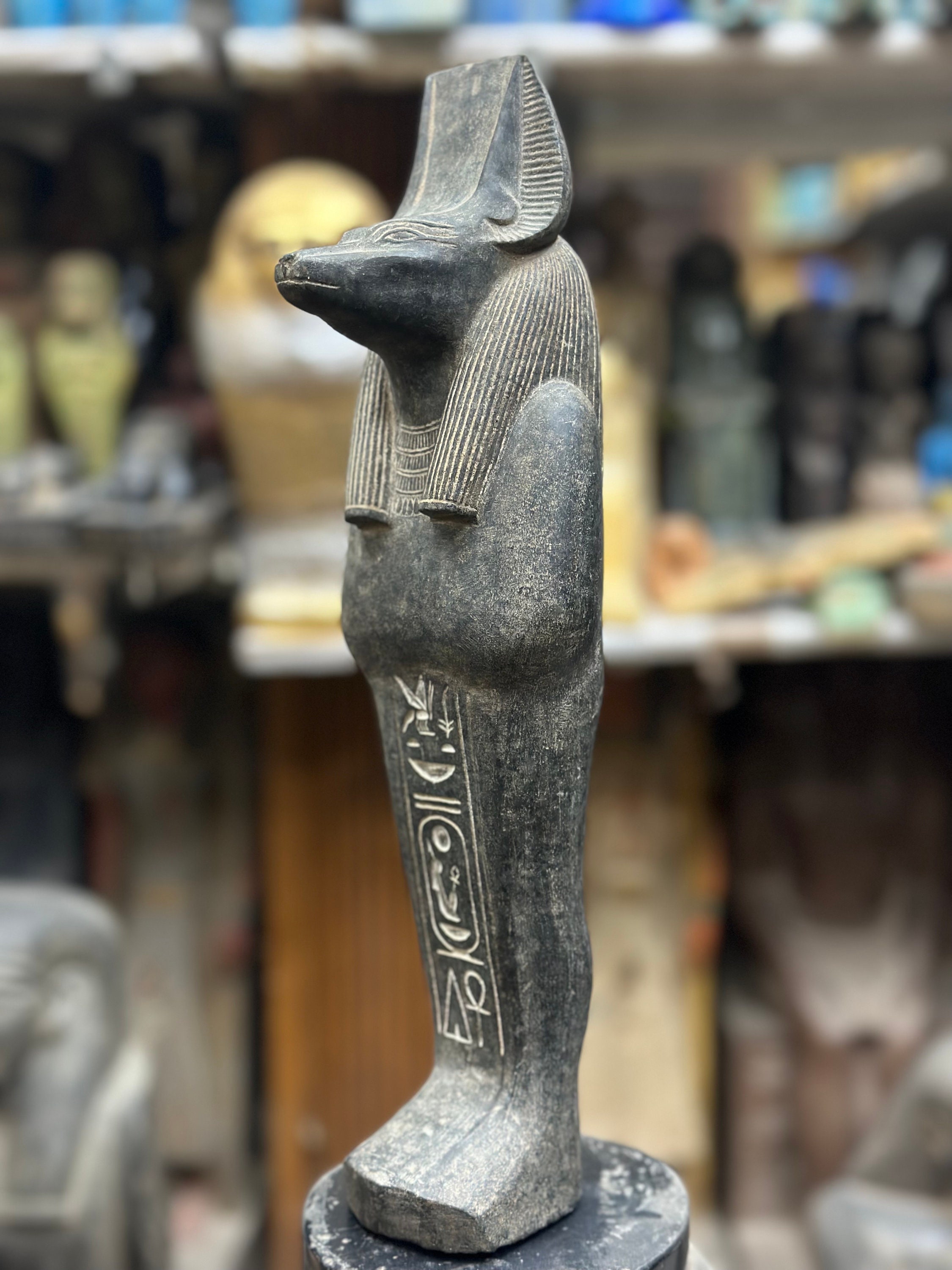 Anubis God of Mummification-real Granite Egyptian Antique - Etsy
