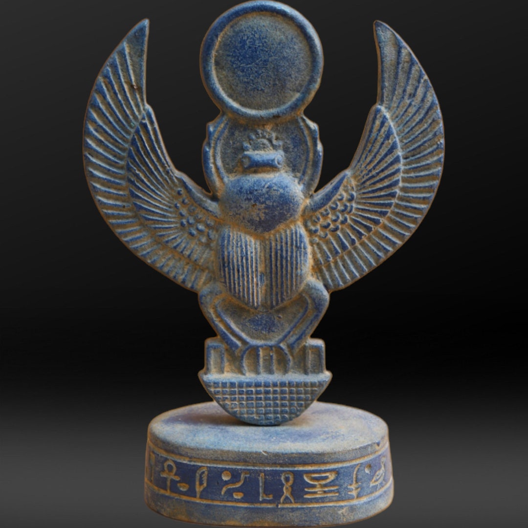 Scarab Winged Statue, Egyptian God Sculpture, Good Luck Symbol - Etsy