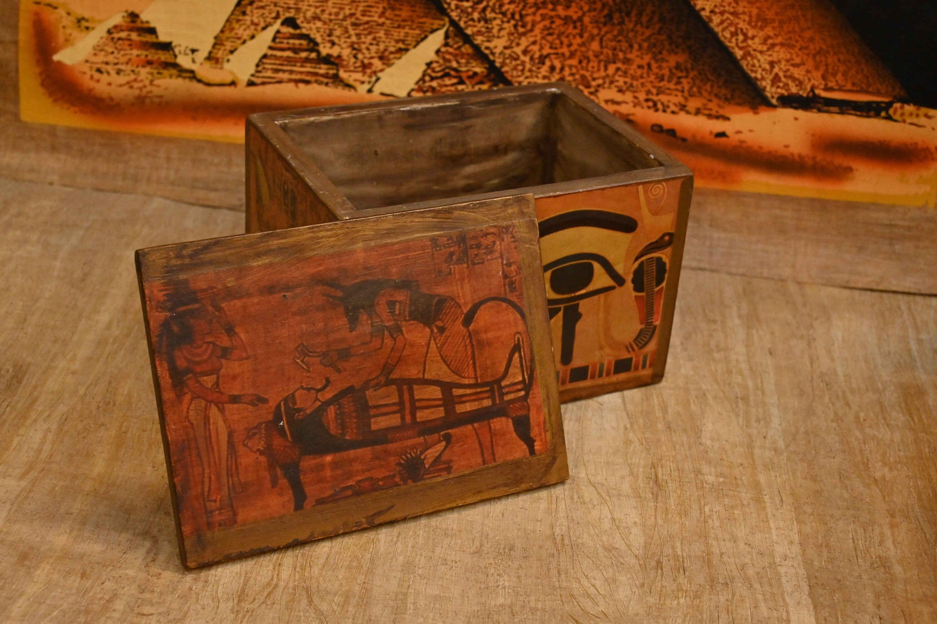 Lovely Egyptian Wooden Box With the Eye of Horus republic It - Etsy